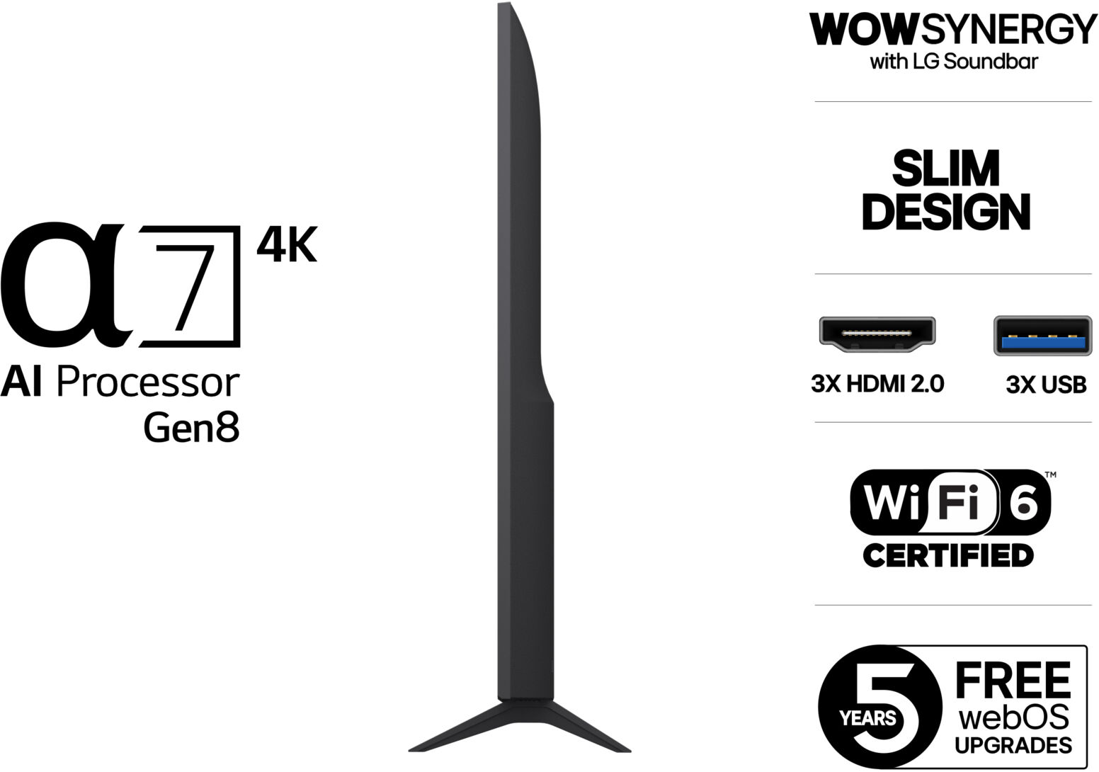 LG 65" UA75 UHD sjónvarp (2025) | ELKO