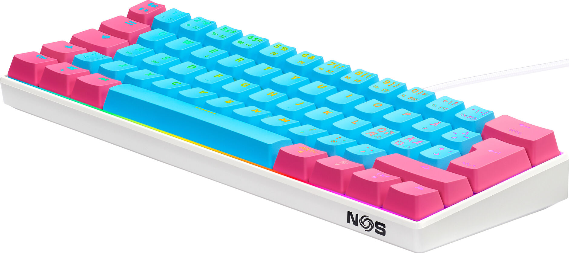 NOS C-450 Mini Pro RGB leikjalyklaborð - Lollipop | ELKO