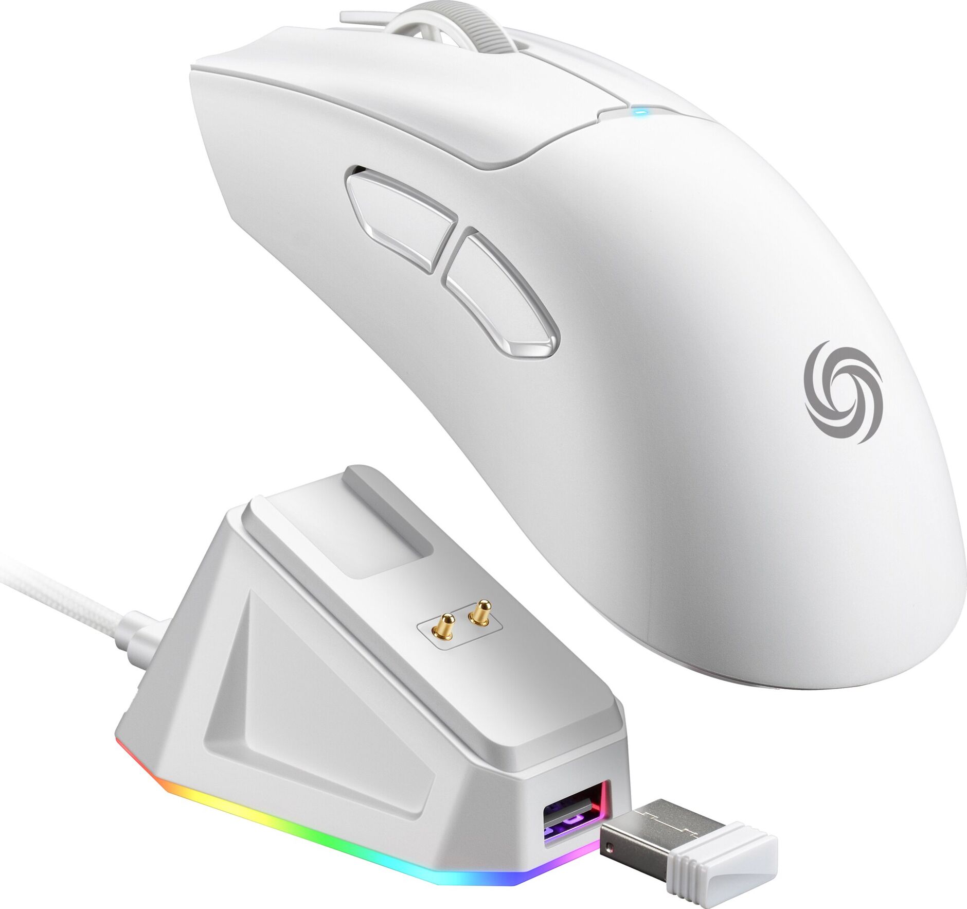 NOS M750 Ultralight Rapid leikjamús - Hvít | ELKO