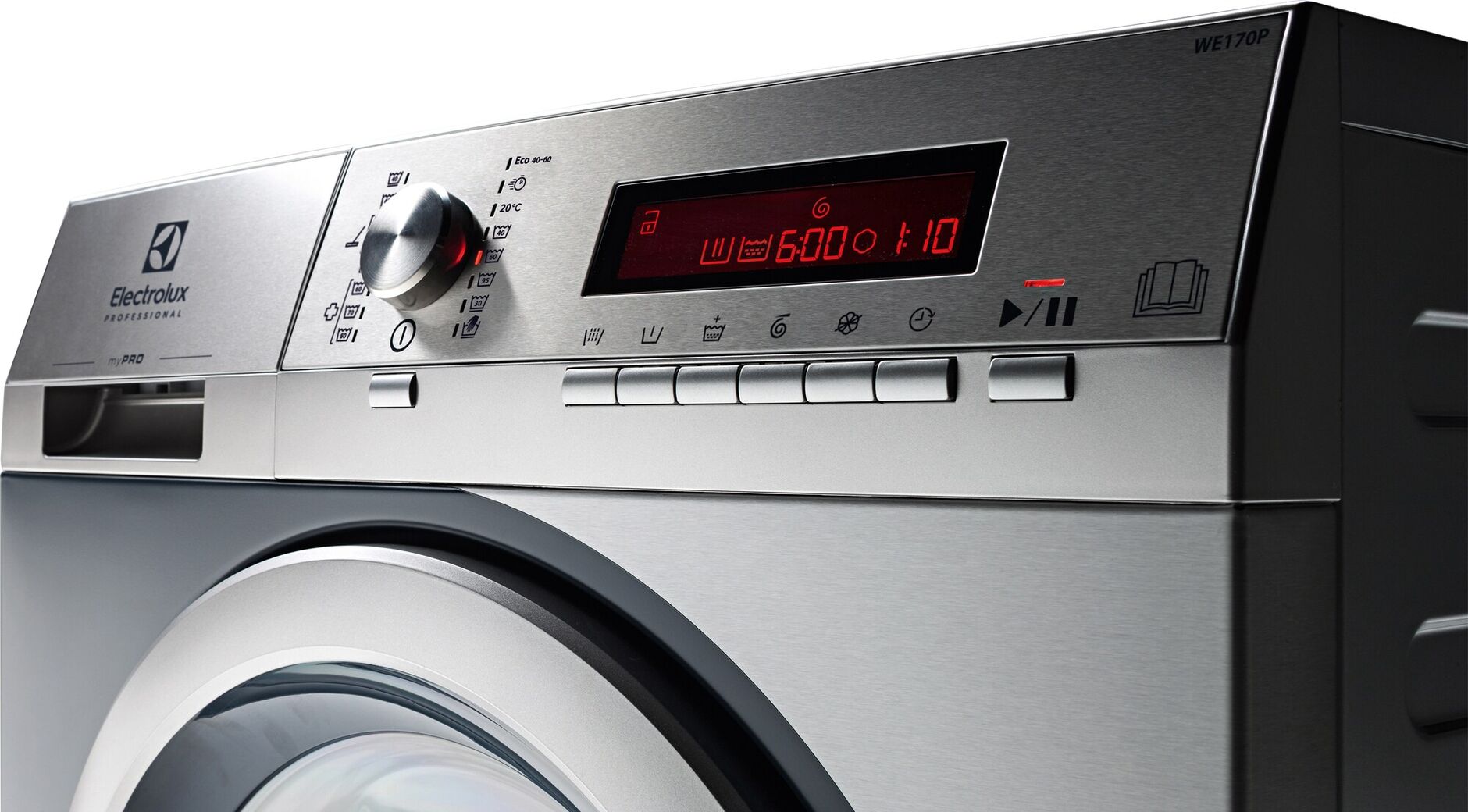 Electrolux Professional myPro þvottavél með pumpu WE170P - Stál | ELKO